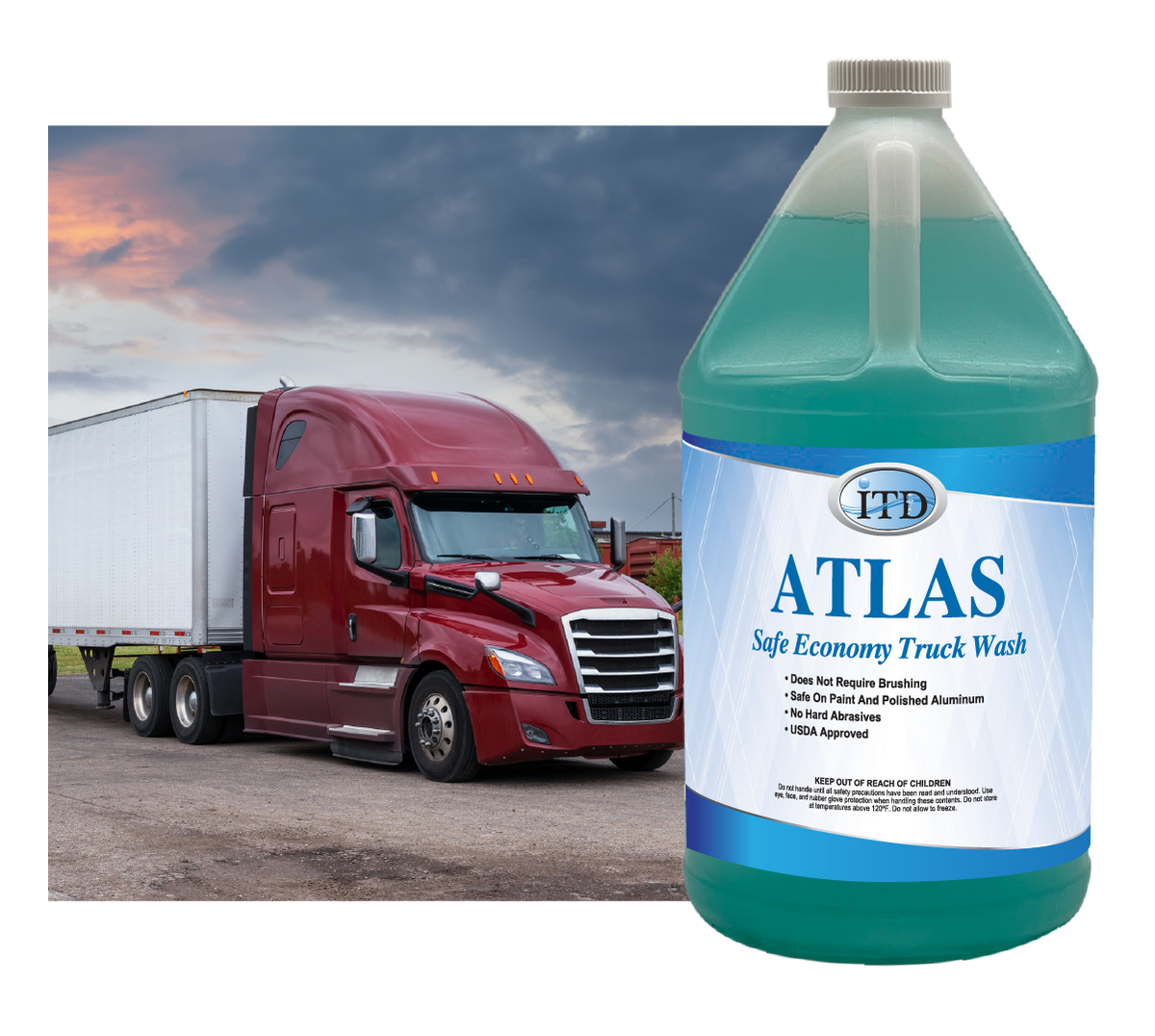 (4 Gallons) Atlas Truck Wash – Safe & Economical Solution (Concentrate ...